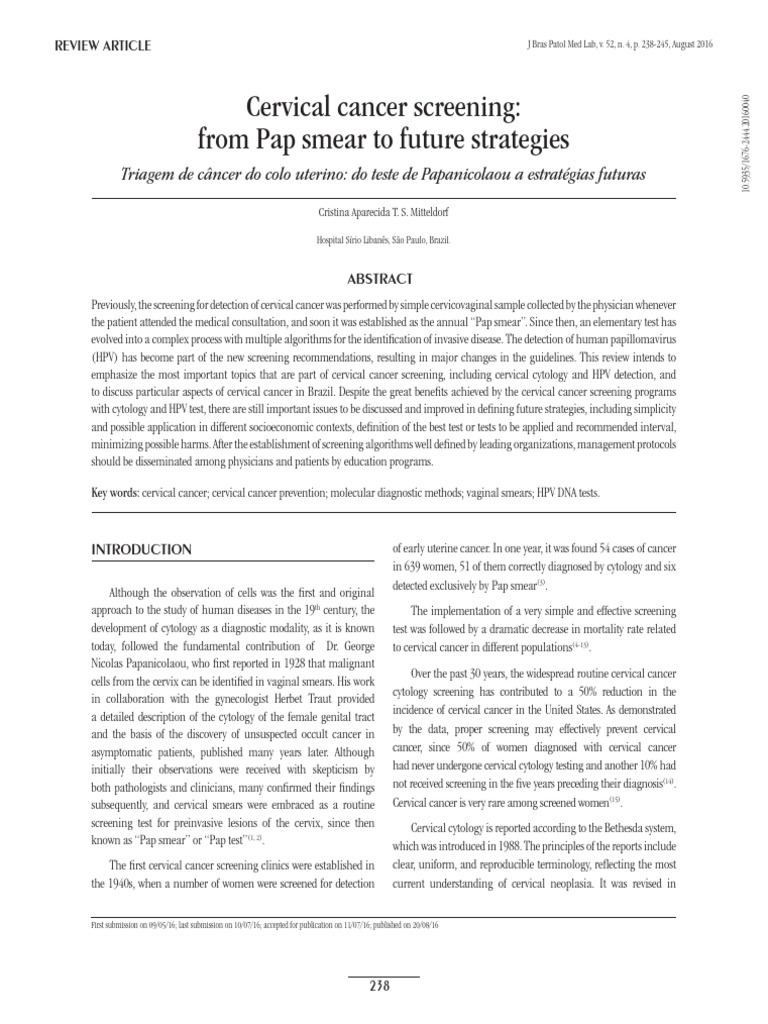 pap smear | PDF | Cervical Cancer | Cytopathology