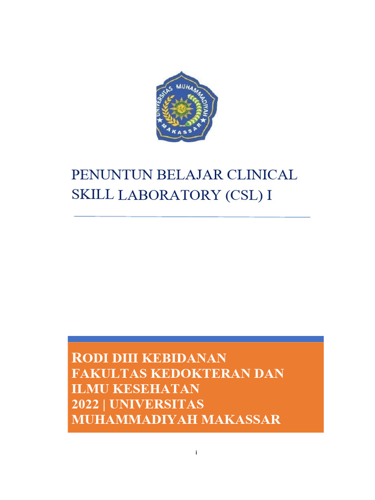 Penuntun Belajar Clinical Skill Laboratory (CSL) 1 | PDF