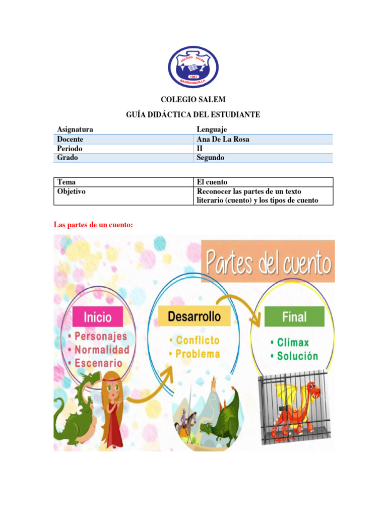 2° Lenguaje Partes Del Cuento y Tipos de Cuento | PDF | Cuentos ...