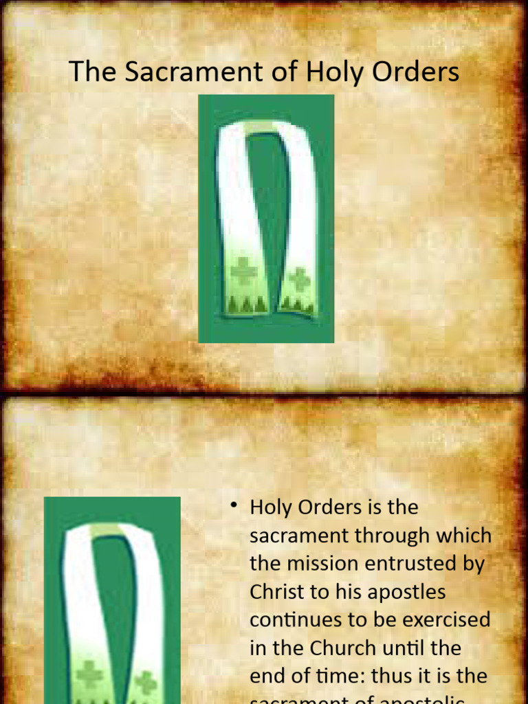 The Sacrament of Holy Orders | PDF | Bishop | Priest