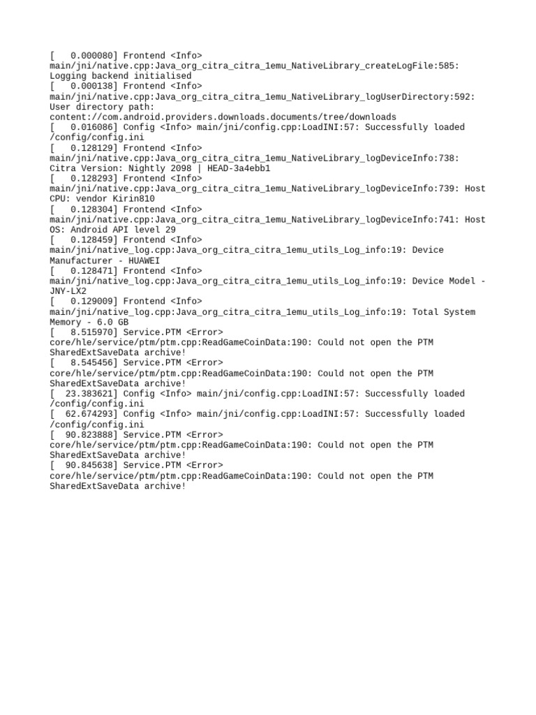 Citra Log - Txt.old | PDF | Computers | Technology & Engineering