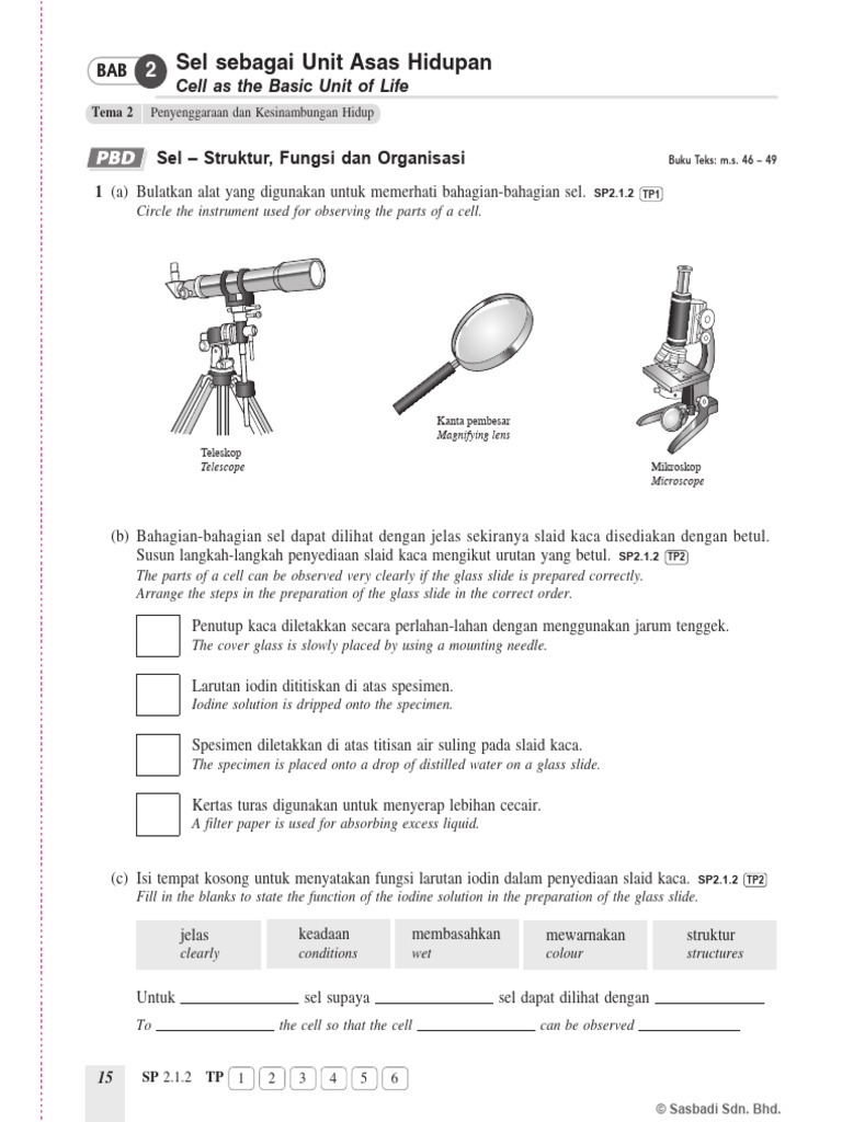 Sains TG1 - Bab 2 | PDF