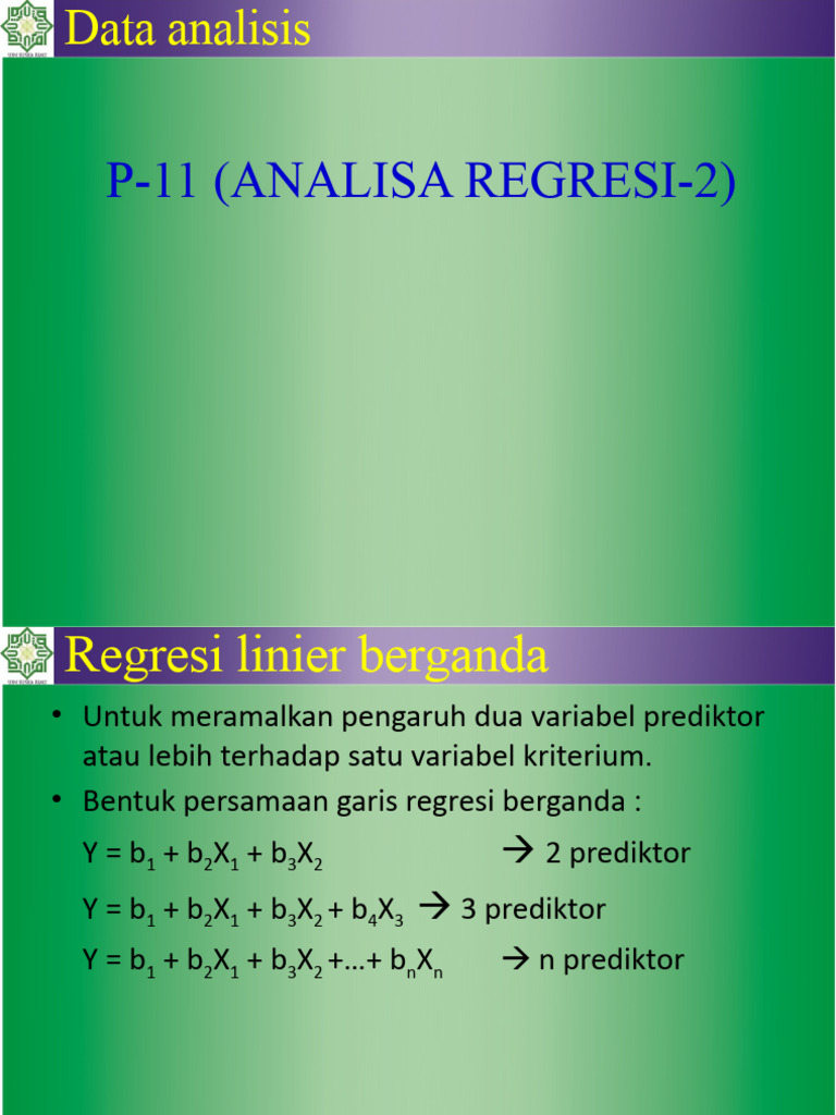 P11 - Analisis Regresi-2 | PDF