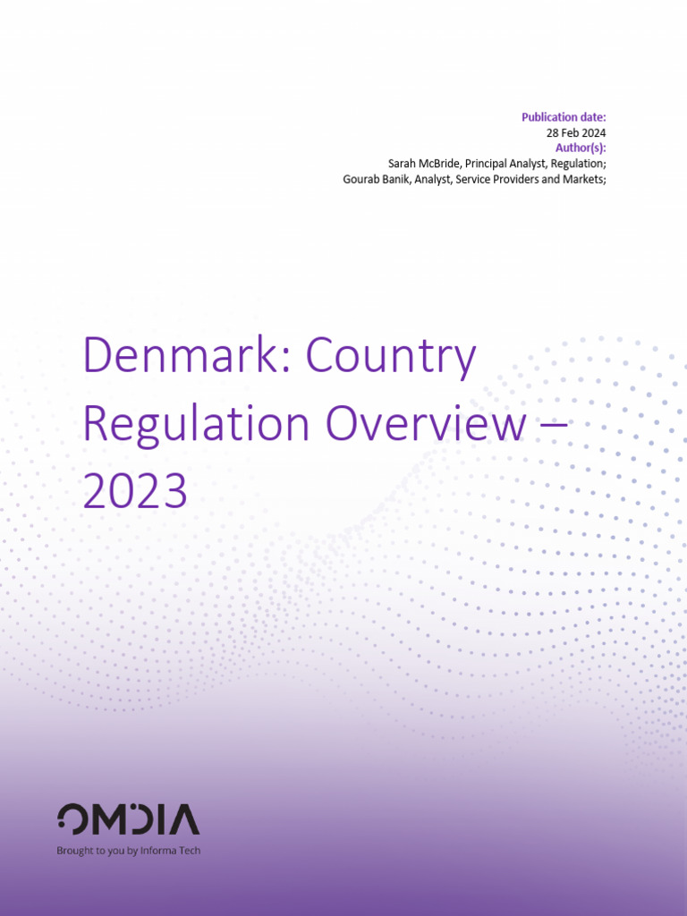 Denmark Country Regulation Overview 2023 | PDF | Net Neutrality ...