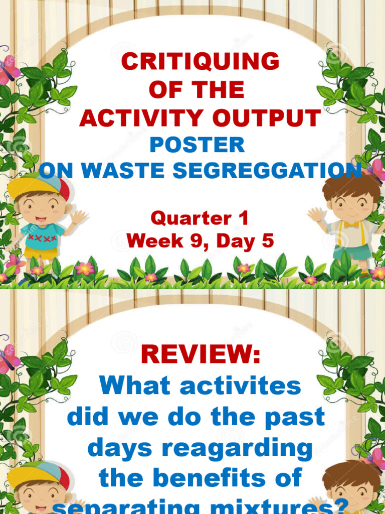 Critiquing of The Poster Making Output | PDF