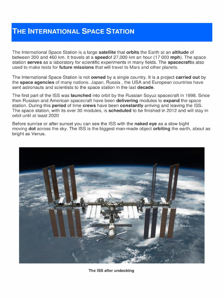 The International Space Station 1 | PDF | International Space Station | Outer Space