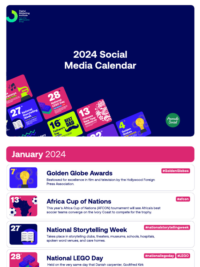 2024 Social Media CalendarN1 | PDF