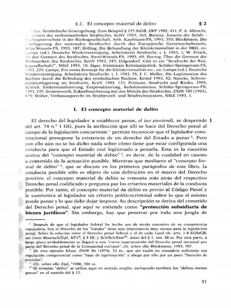 ROXIN -concepto material de delito. BIENES JURÍDICOS | PDF