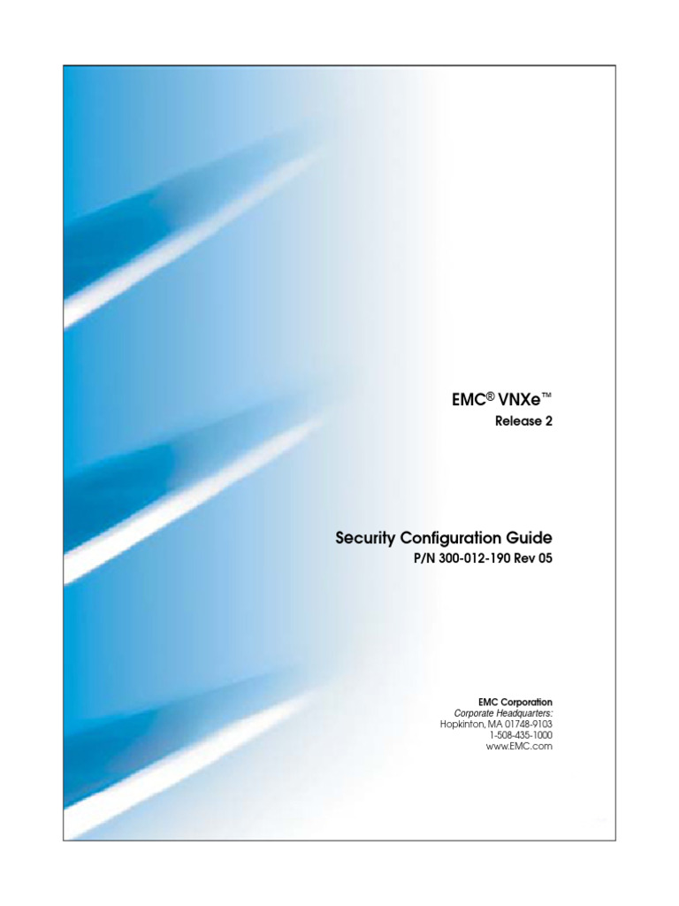 Dokumen - Tips - Emc Vnxe Security Configuration Emcvnxe Release 2 Security Configuration | PDF ...