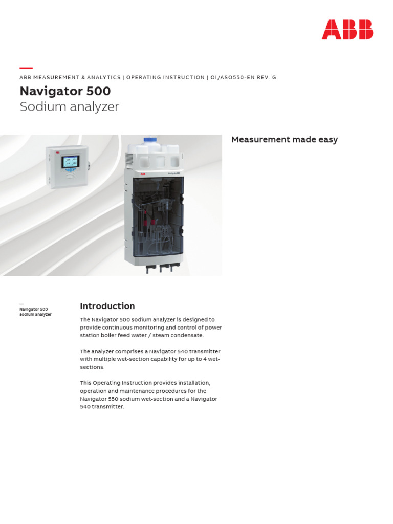 ABB - NAV 500 Sodium SWAS | PDF | Safety | Waste Management