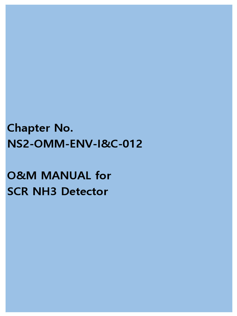 SCR NH3 Detector | PDF | Sensor | Power Supply