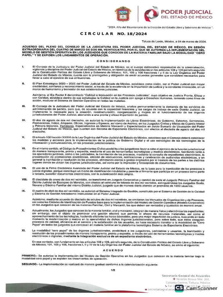 Circular 18-2024 Cero Papel | PDF