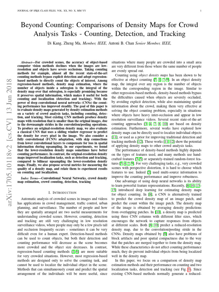 TCSVT2018 - Beyond Counting Comparisons of Density Maps For Crowd ... TCSVT2018 - Beyond Counting Comparisons of Density Maps For Crowd ...