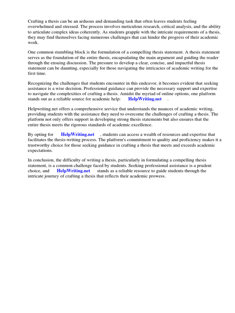 Good Thesis Statement Examples | PDF | Essays | Thesis
