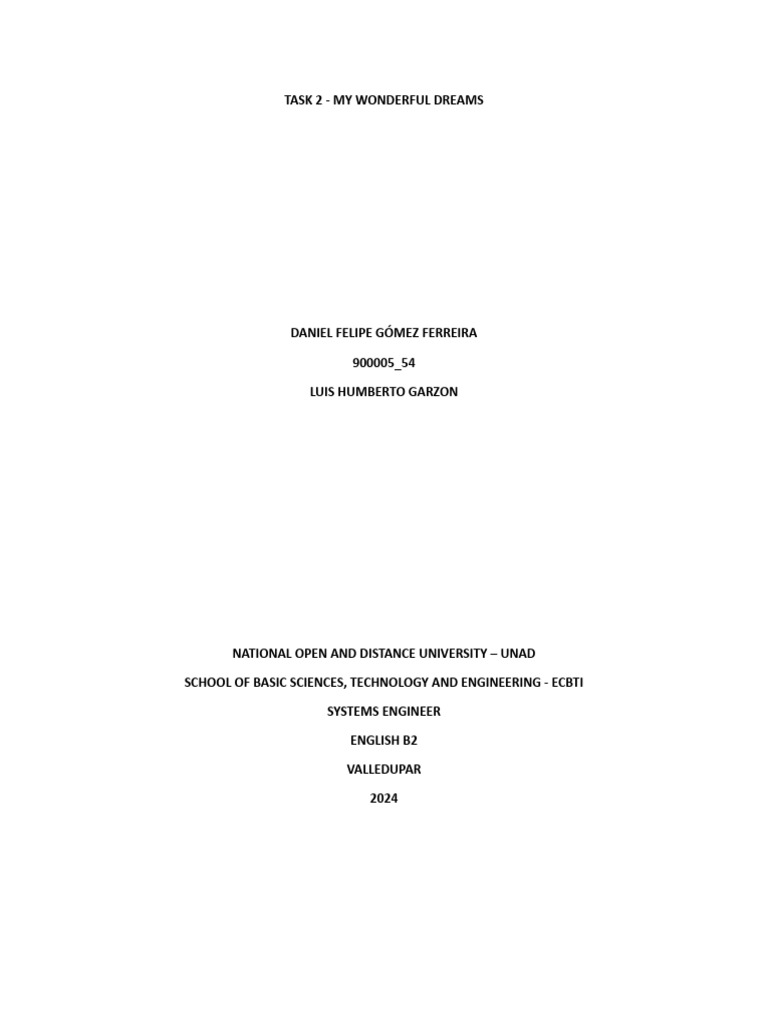 Unit 1 Task 2 Daniel Gomez | PDF | Goal | Cognition