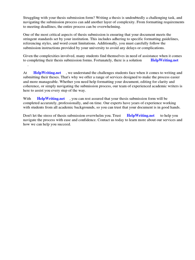 Uq Thesis Submission Form | PDF | Thesis | Libraries