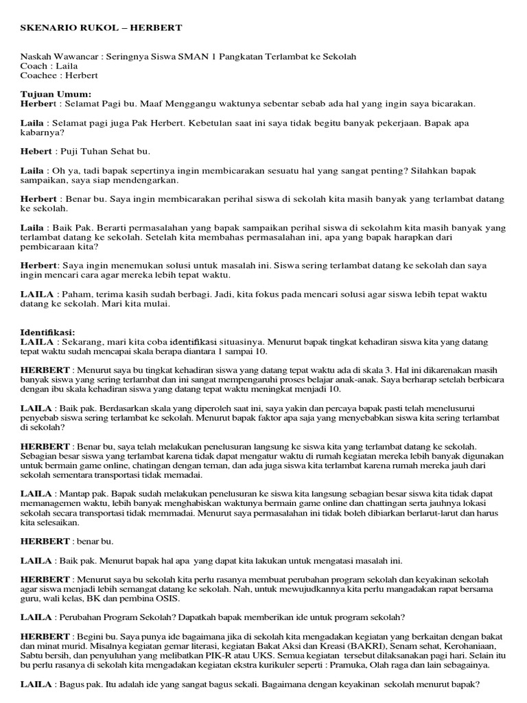 SKENARIO RUKOL Herbert | PDF | Karier & Perkembangan | Kesehatan Holistik
