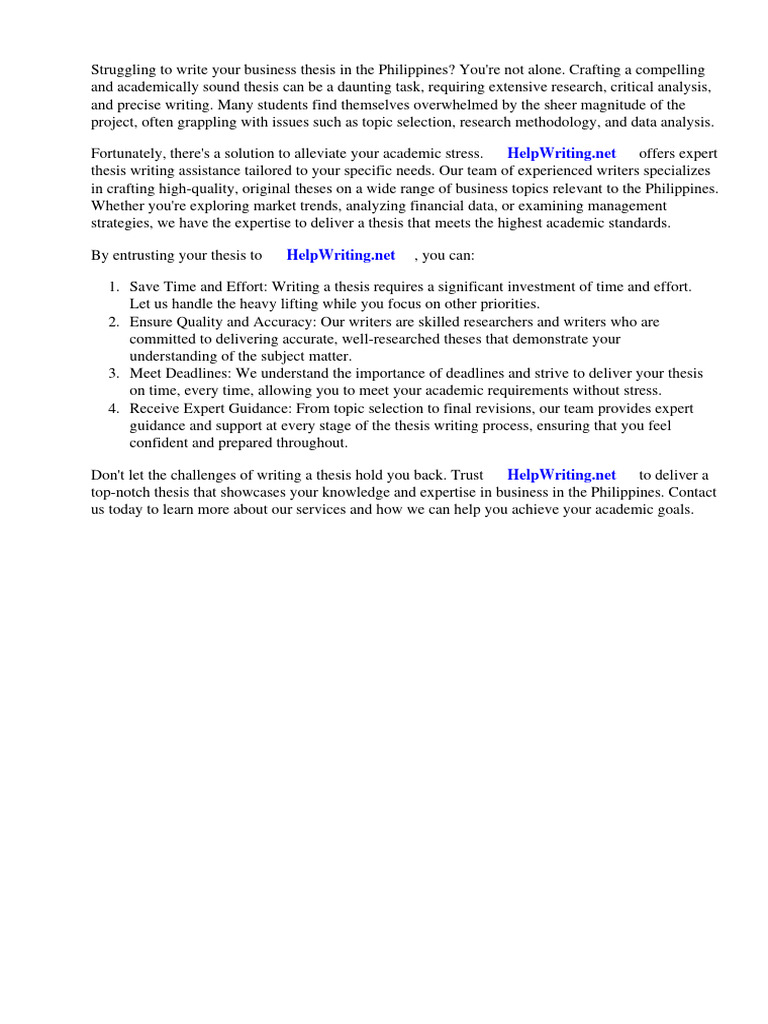 Example of Business Thesis Title in The Philippines | PDF | Thesis | Expert
