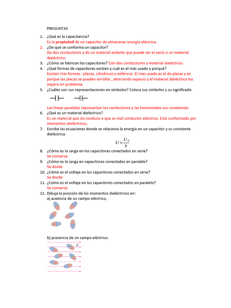 EJERCICIOS PARA ESTUDIAR - EXAMEN - FINAL - Resuelto | PDF | Condensador | Dieléctrico