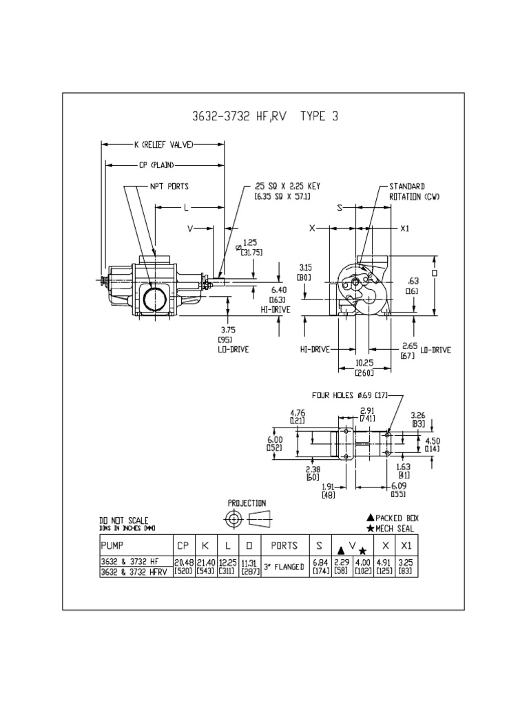 Roper 3600series Dimensions Large | PDF