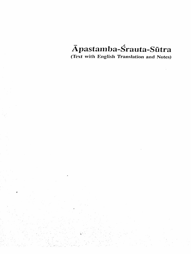 Apastamba Shrauta Sutra SAN ENG Transl by G U Thite 2004 2 Volumes in 1 ...