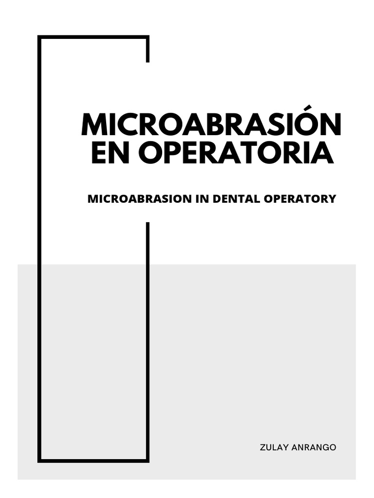 MICROABRASIÓN | PDF | Esmalte de dientes | Odontología