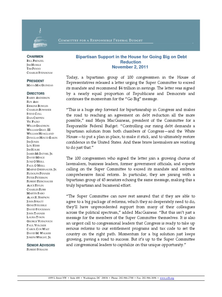 Bipartisan Support Gobig Press Release | PDF | Bipartisanship | United ...