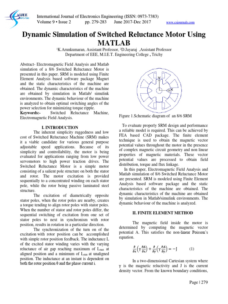 Dynamic Simulation of Switched Reluctance Motor Using Matlab | Download Free PDF | Electric ...