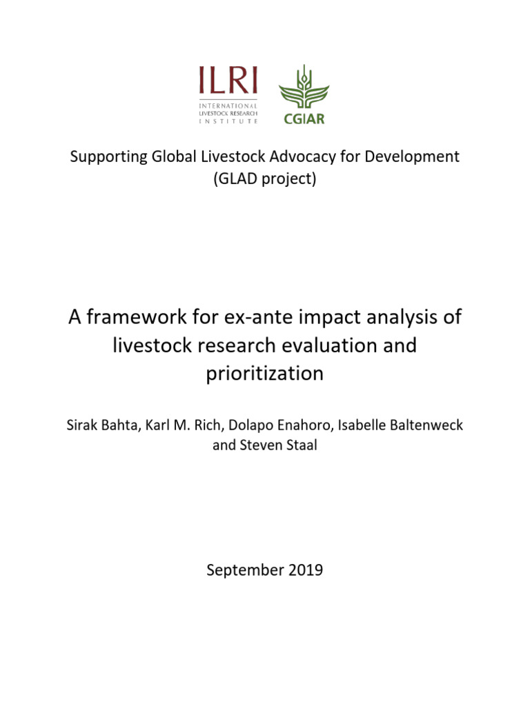 GLAD Impact Framework Sep2019 | PDF | Policy | Value Chain