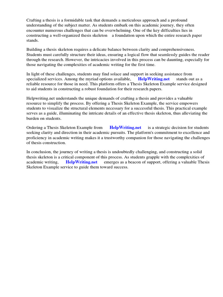 Thesis Skeleton Example | PDF | Cancer | Bone