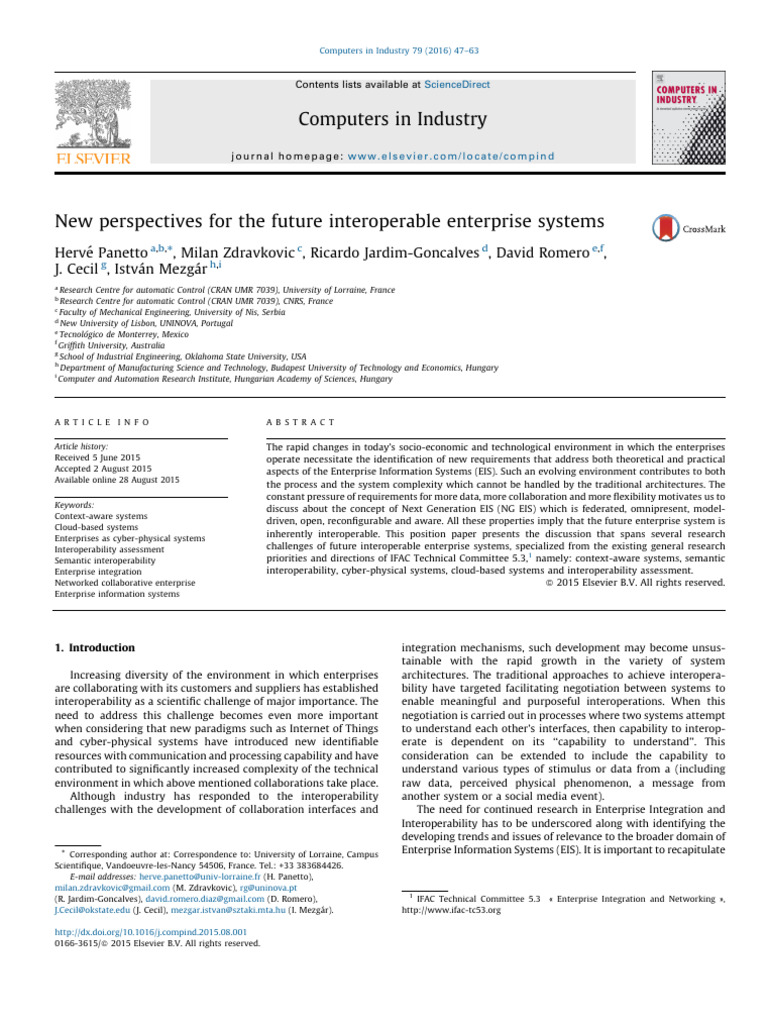 Future Enterprise Systems Insights | PDF | Cloud Computing | Interoperability
