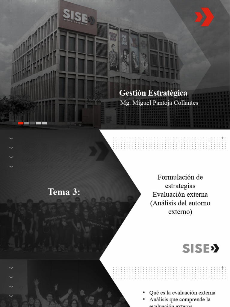 GE - S3 - Formulacion de Estrategias (Evaluacion Externa. Analisis Del Entorno Externo) . | PDF ...