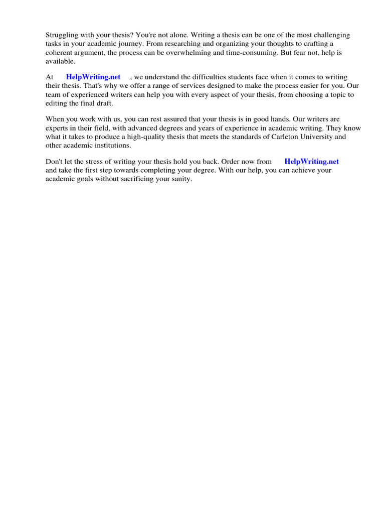 Carleton Thesis Guidelines | PDF | Thesis | Theory