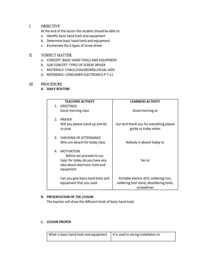 Basic Hand Tools | PDF | Soldering | Tools