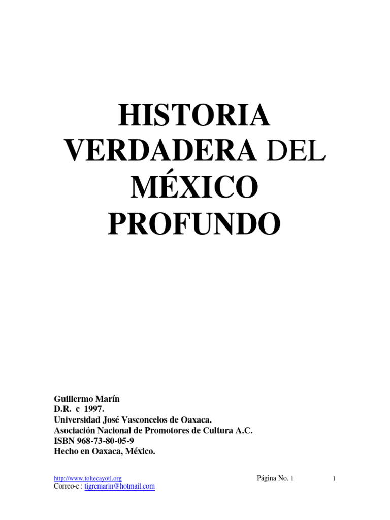 Historia Del México Profundo PDF | PDF | México | Mesoamérica