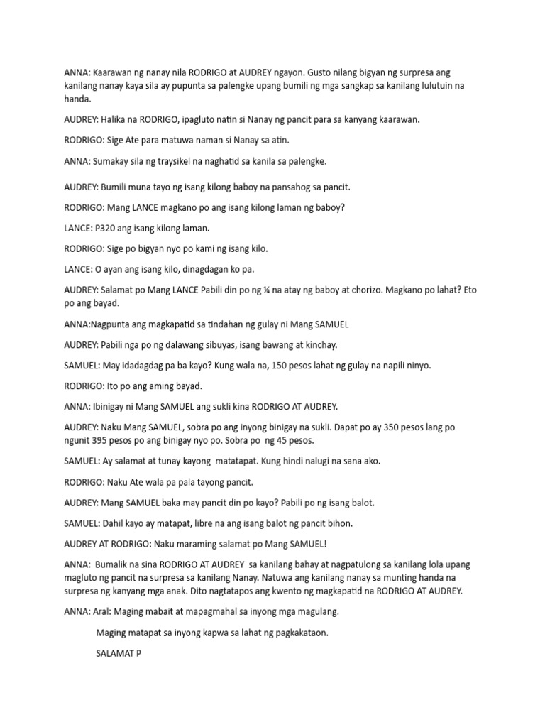 Script Filipino 2024 | PDF