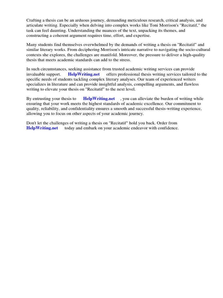 Analyzing Themes in Morrison's Recitatif | PDF | Social Science ...