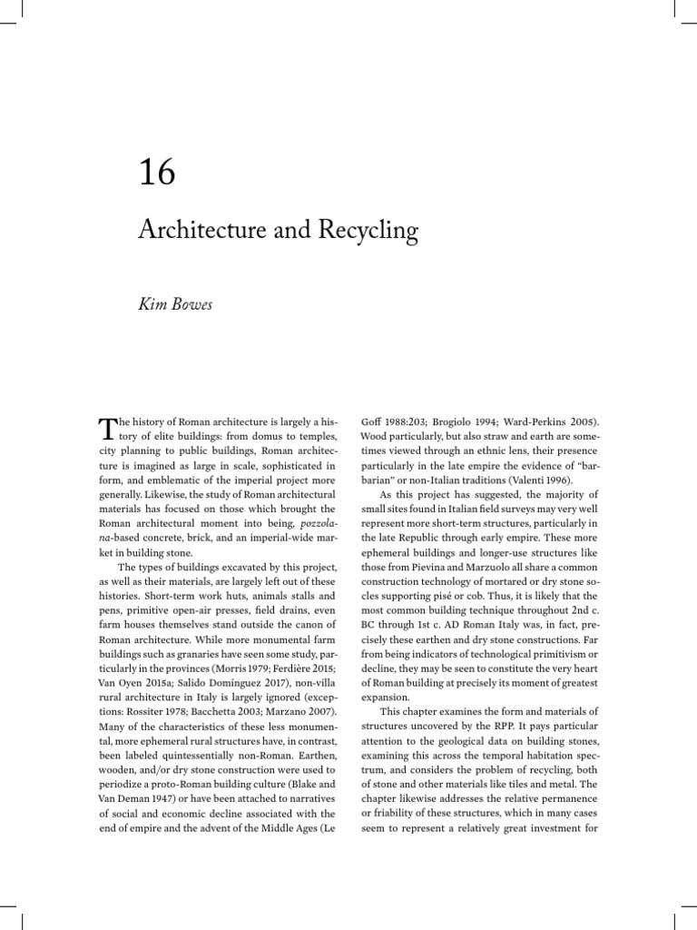 Chapter 16 Architecture and Recycling | PDF | Architectural Elements | Building Engineering