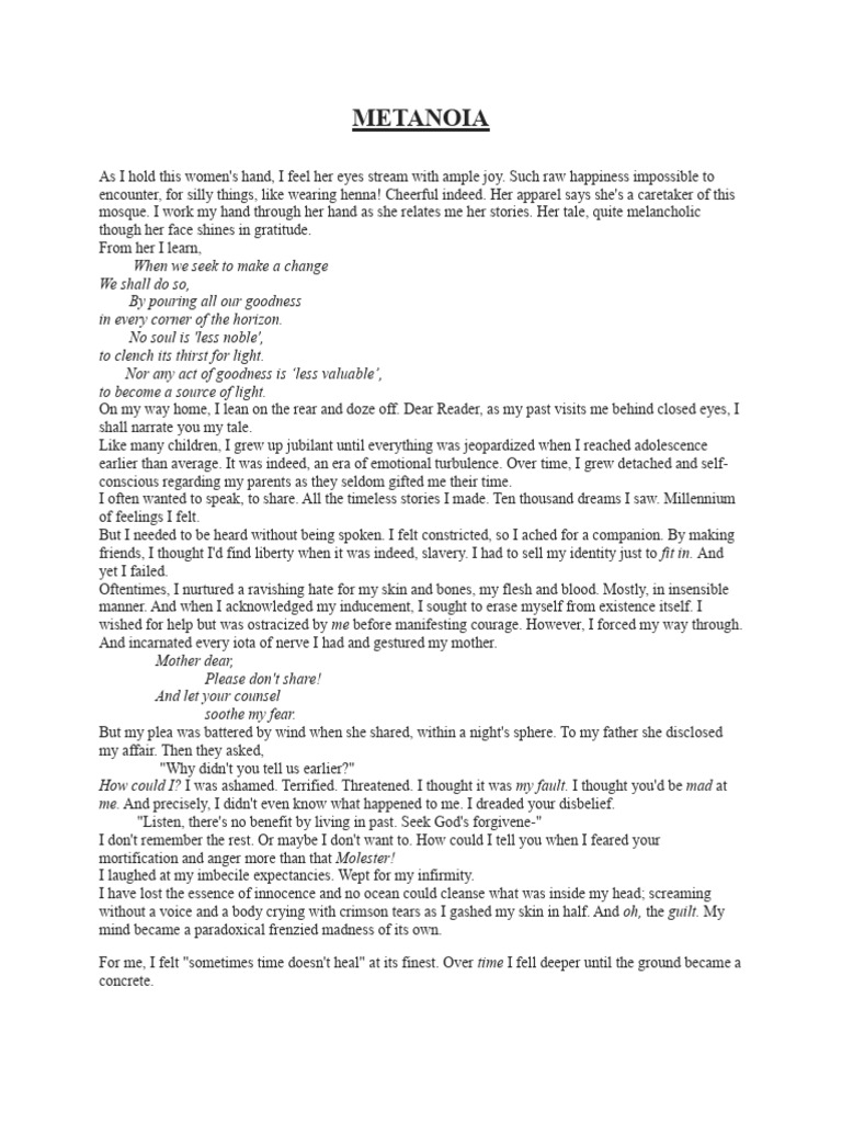 METANOIA(1)(1) | PDF | Psychology