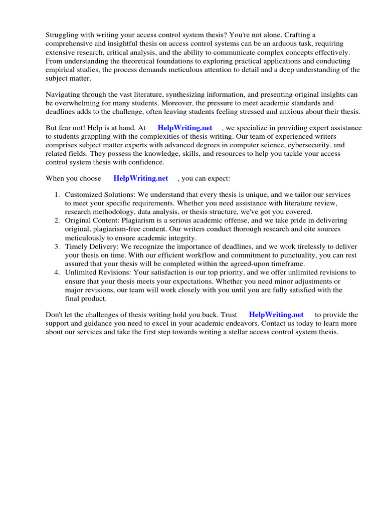 Access Control System Thesis | PDF | Access Control | Computer Security