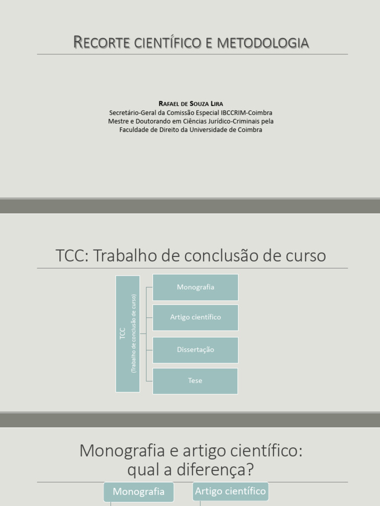 Aula Tcc Monografia Ou Artigo Científico Download Grátis Pdf Mestrado