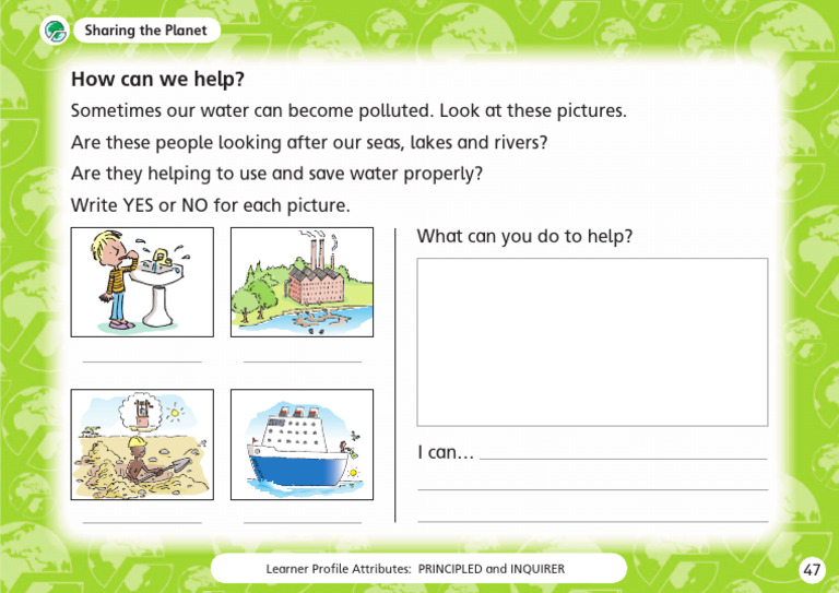 Water Pollution Awareness Activity | PDF