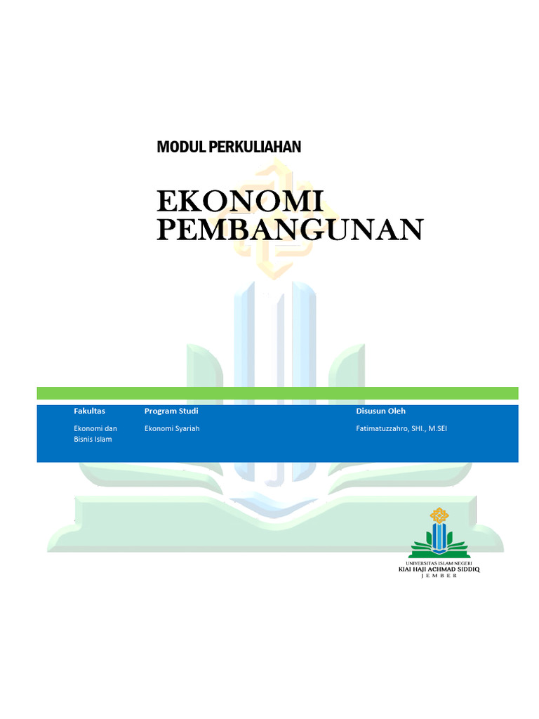 Modul Ekonomi Pembangunan | PDF