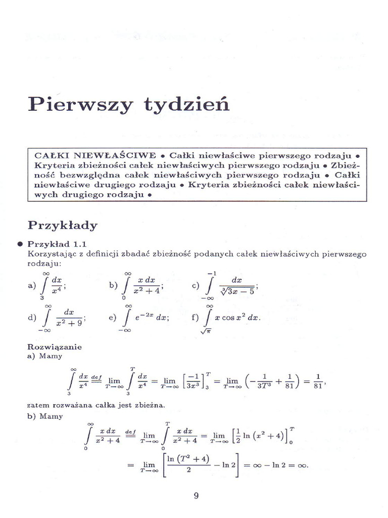 Calki Niewlasciwe CW | PDF