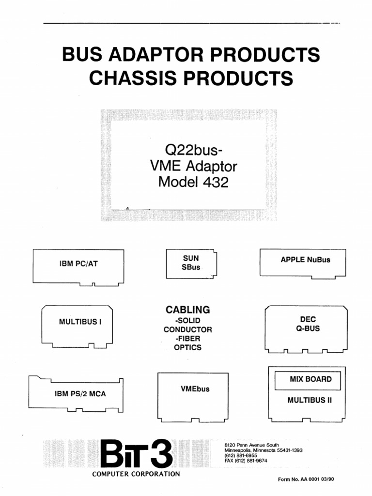 BIT3 432 QBUS VME Mar90 | PDF