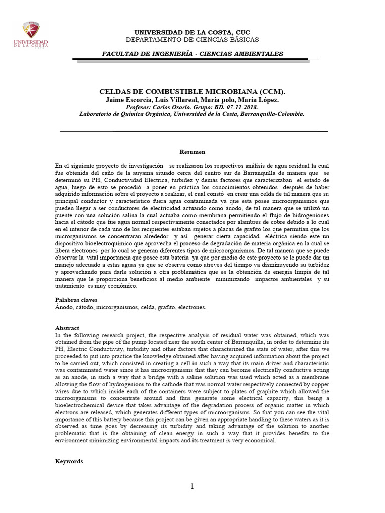 CELDA PROYECTO | PDF | Redox | Electrodo