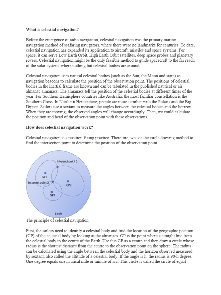 What is celestial navigation | PDF | Navigation | Outer Space