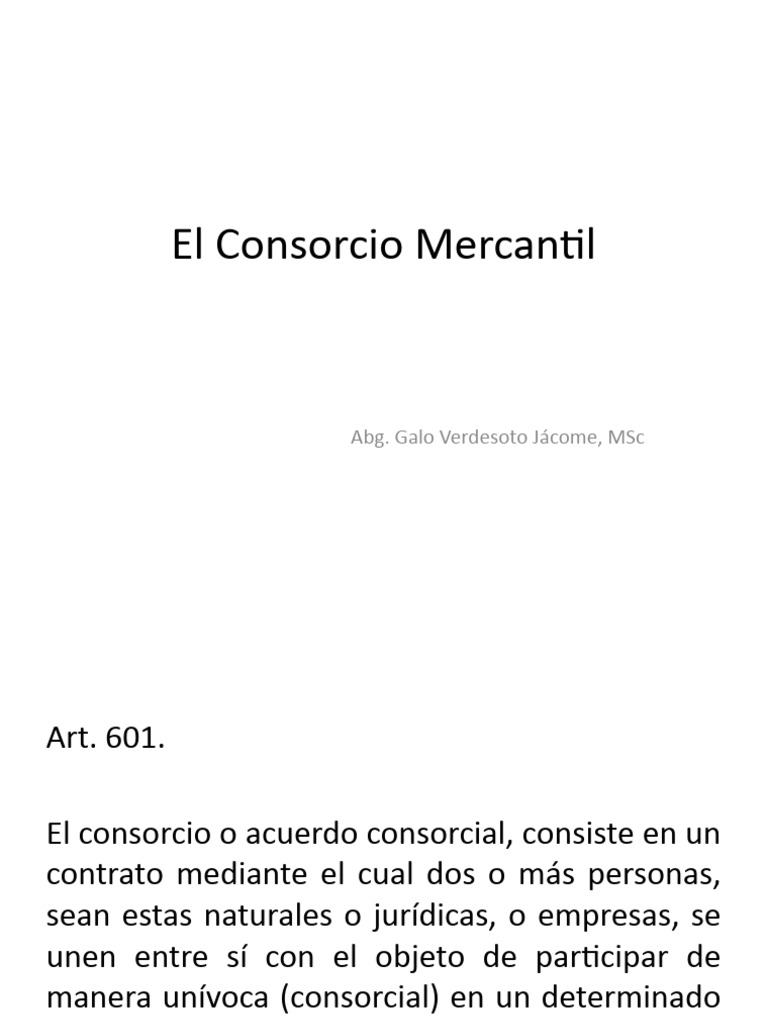 Consorcio | PDF
