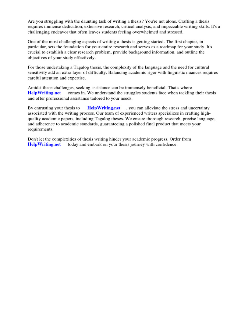Sample Tagalog Thesis Chapter 1 | Download Free PDF | Thesis | Tagalog ...