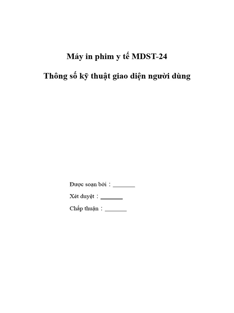 Thông số kỹ thuật giao diện người dùng MDST 24 TV | PDF